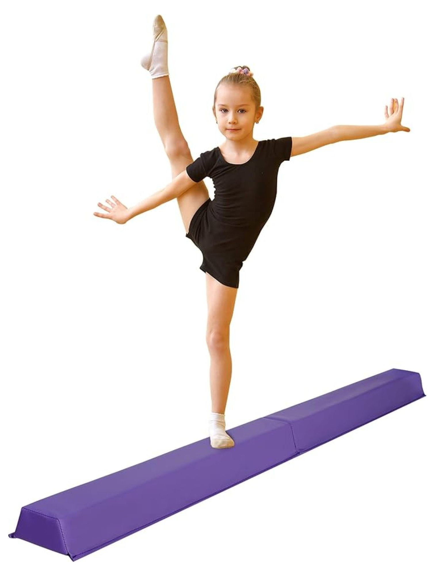 6ft Folding Gymnastic Balance Beam, Anti-Slip Base Floor Foam Balance ...