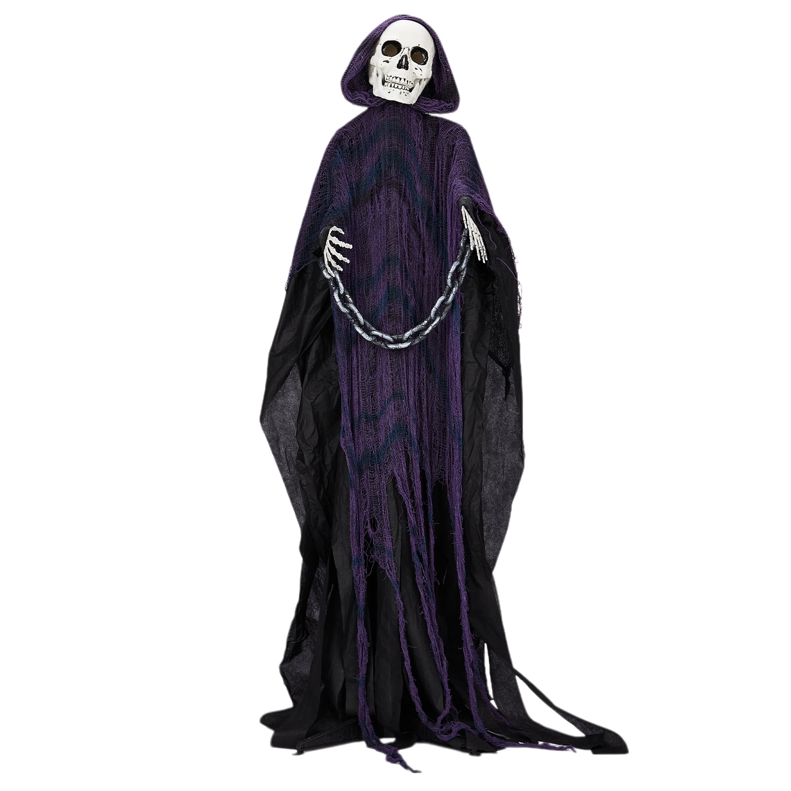 6ft Halloween Decorations Outdoor Life Size Animatronics Grim Reaper ...