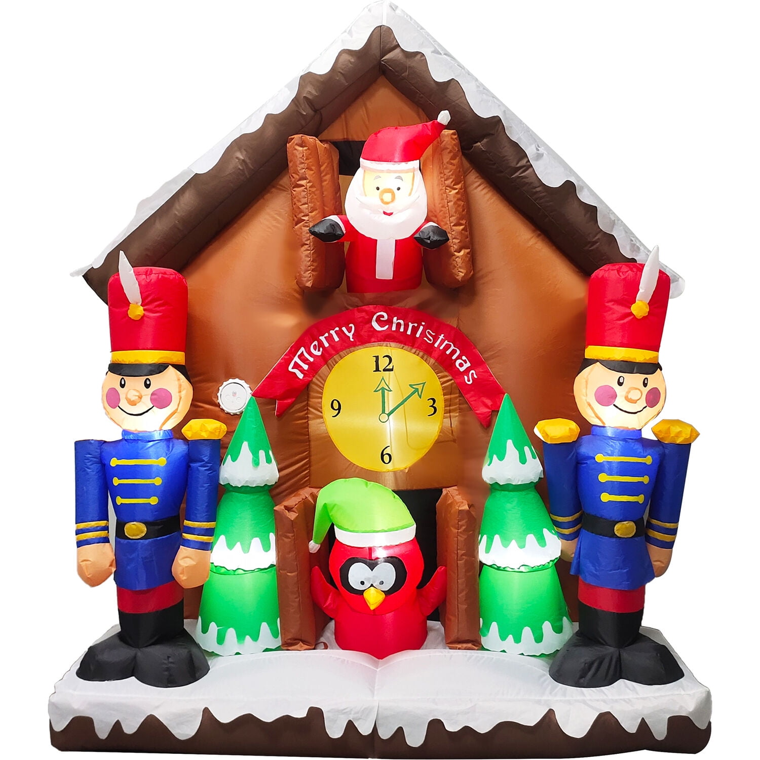 6ft Inflatable Santa Nutcracker Cuckoo clock w/ Lights and Music ...