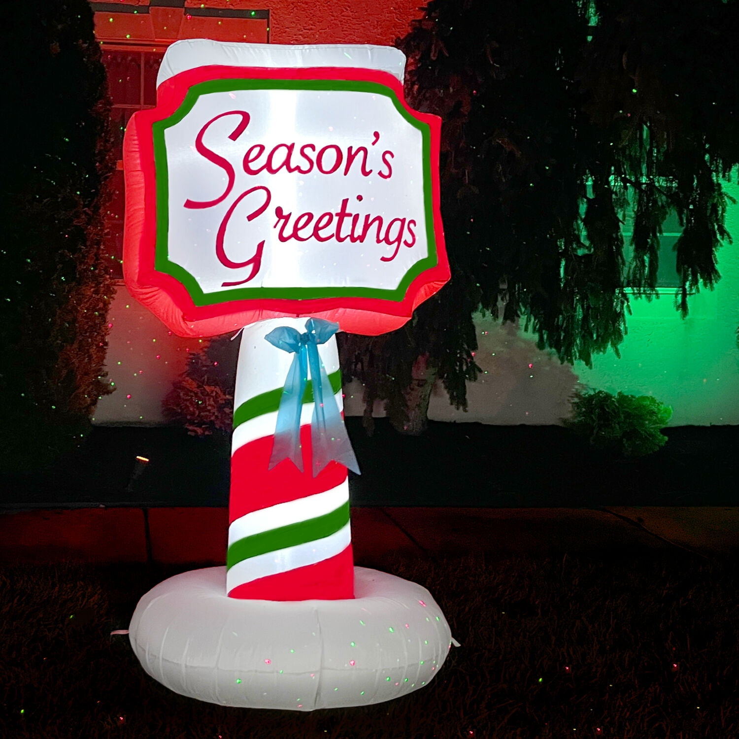 6ft Inflatable Seasons Greetings Sign w/ Lights - Walmart.com
