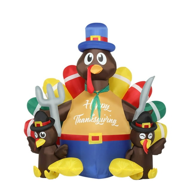 6ft Inflatable Turkey Thanksgiving Inflatable Decorations Blow Up ...