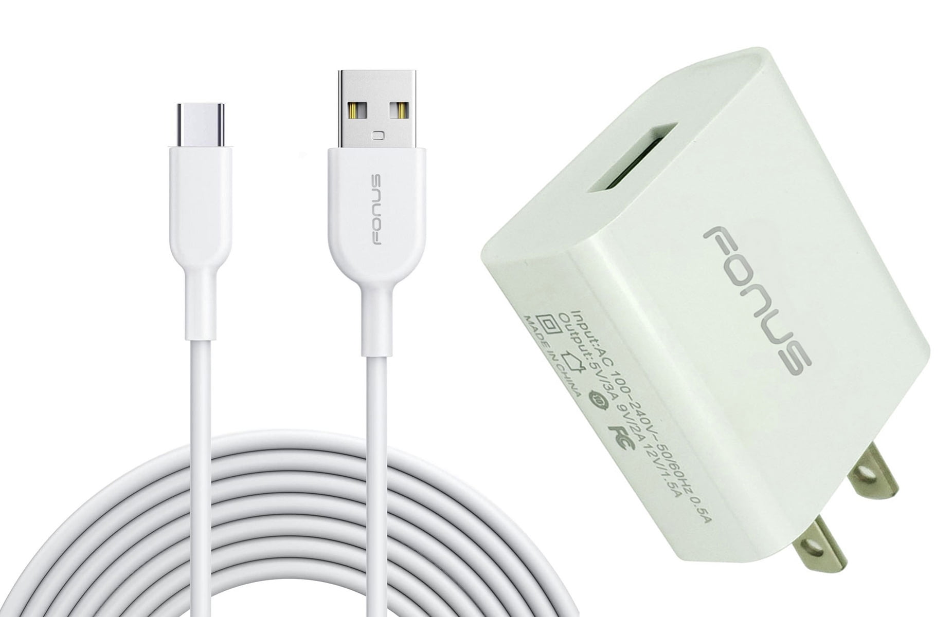 6ft Long USB-C Cable 18W Fast Home Charger for Motorola Moto G Power 5G ...