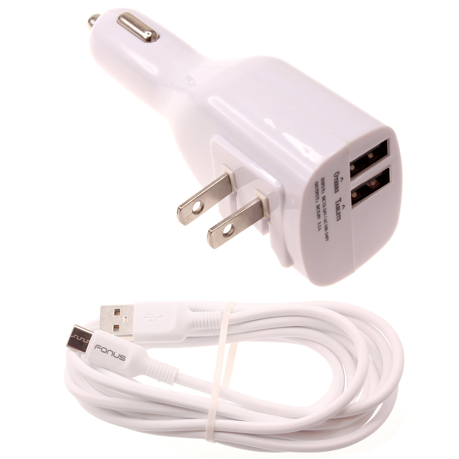 6ft Long USB-C Cable 2-in-1 Car Home Charger for Samsung Galaxy A55/A35 ...