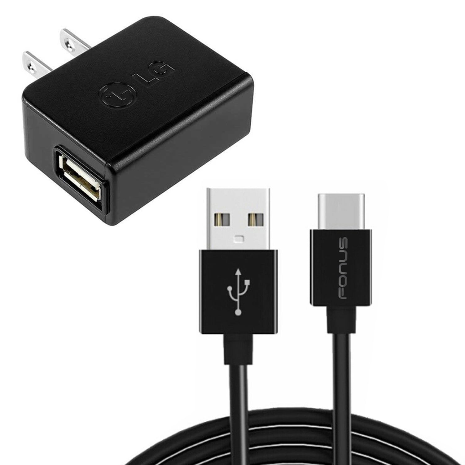 6ft Long USB-C Cable Home Wall Charger for Cricket Debut Flex / Boost ...