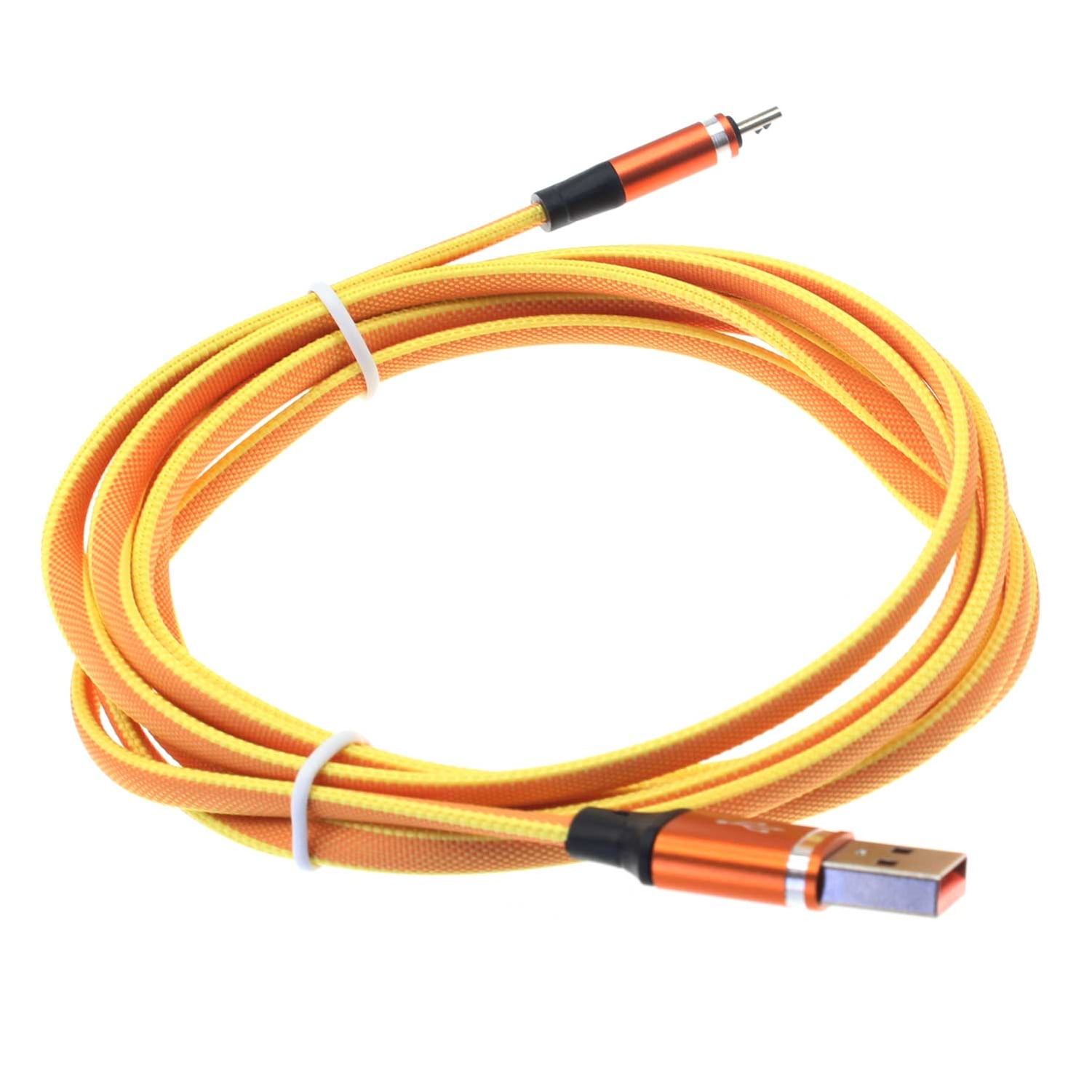 6ft Long USB Cable Orange MicroUSB Fast Charger Cord Power Wire A3J for ...