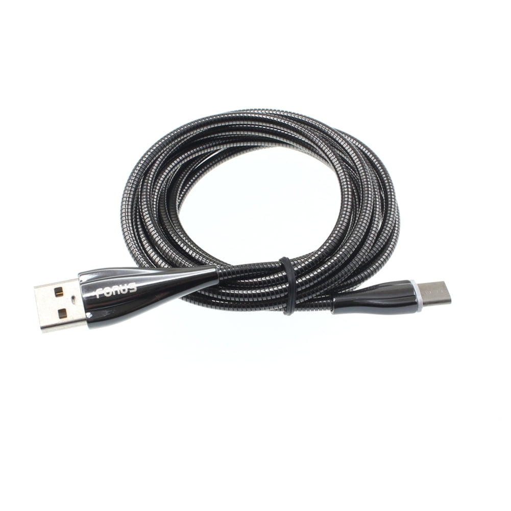 6ft Metal USB Cable for Cricket Debut S3, Icon 6 - Type-C Charger Cord ...