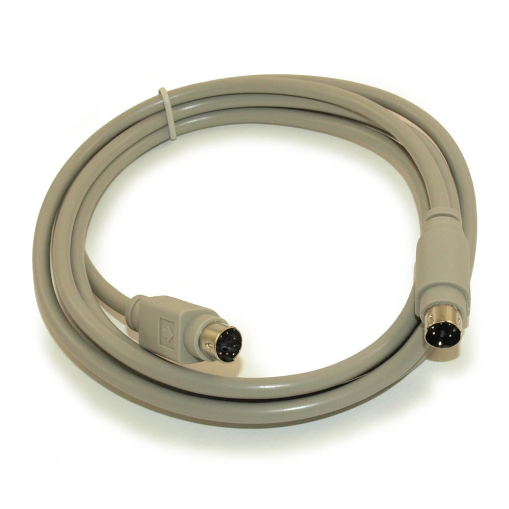 6ft Mini-Din 6 Pin Male to Male for Keyboard or Mouse Cable, Beige ...