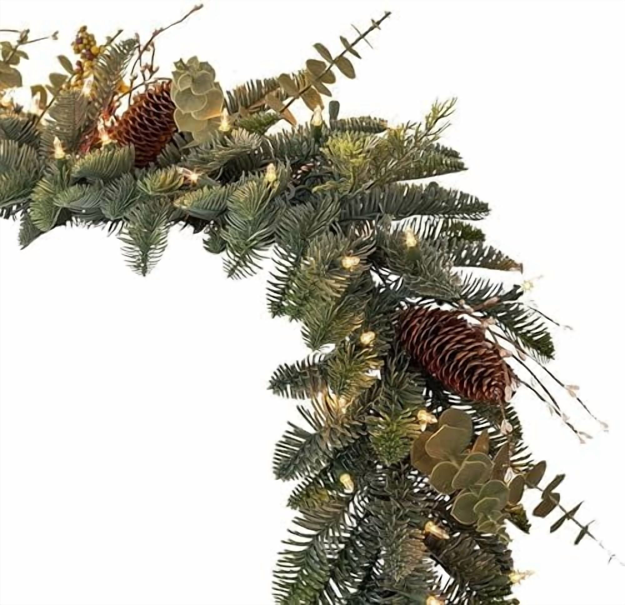 6ft Mountain Meadow Christmas Garland - Premium True Needle Greenery ...