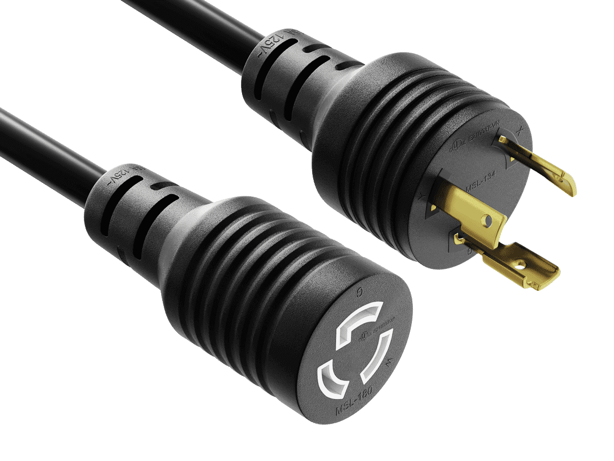 Cable Leader 6ft NEMA L5-15P to L5-15R Locking Power Extension Cord ...