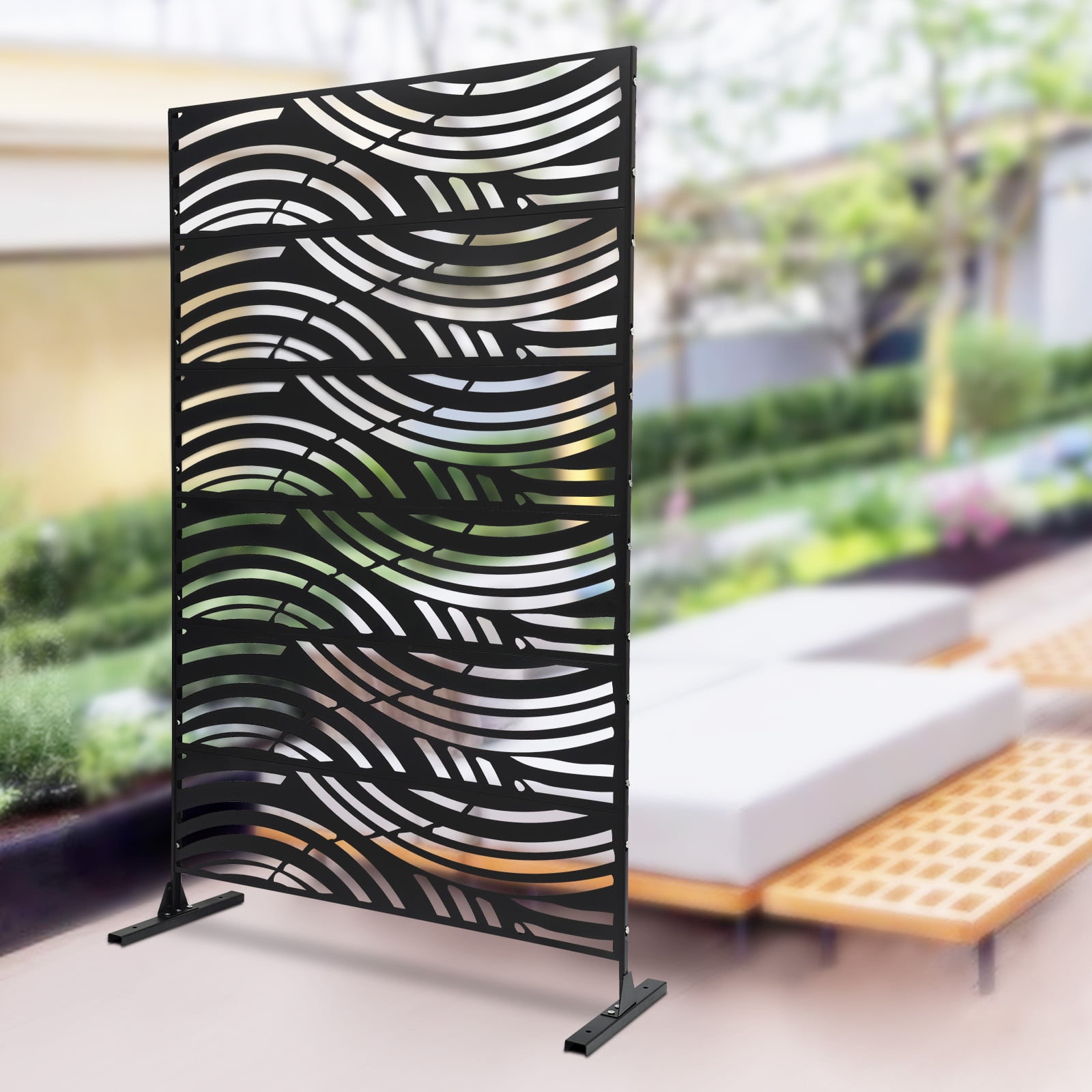 6ft Outdoor Privacy Screens and Panels for Patio Metal Privacy Fence ...
