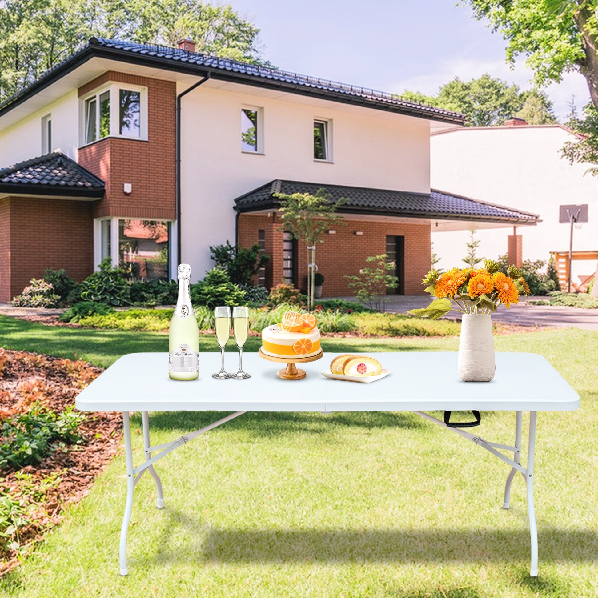 6ft Portable Foldable Table For Camping, Picnics, Parties. High Load ...