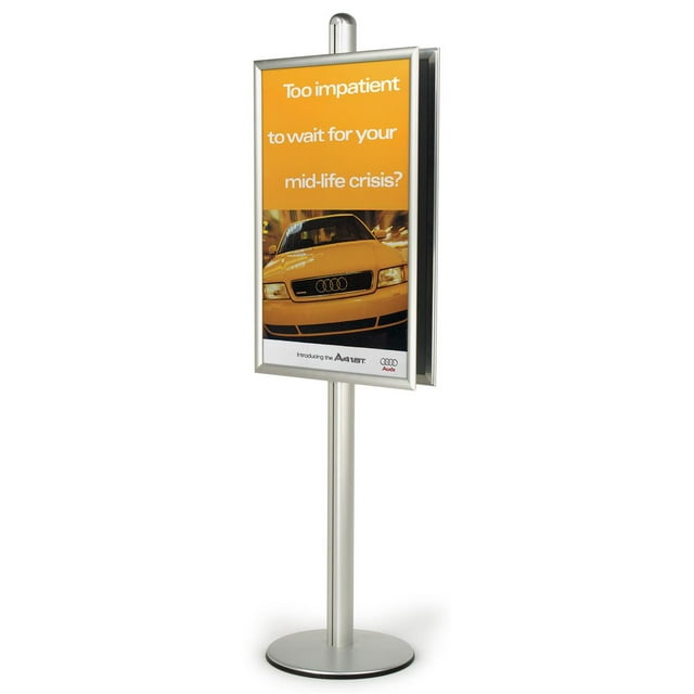 6ft. Poster Frame Stand for (2) 24 x 36-Inch Graphics, Double-Sided ...