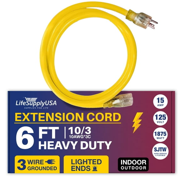 Yellow Power Cord