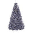 6ft Pre-Lit Charcoal Gray Christmas Tree, Full Artificial Holiday ...