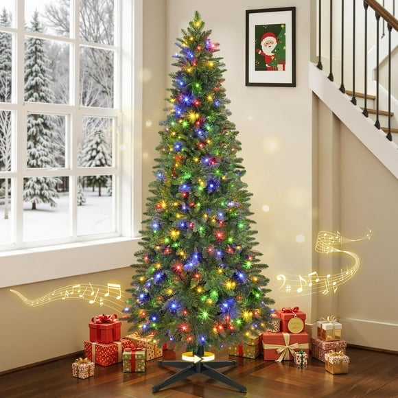Rotating Prelit Christmas Tree