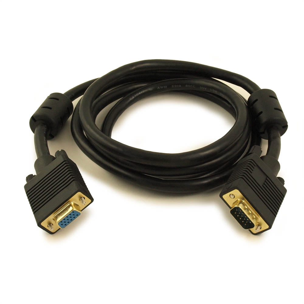 6ft Premium VGA EXTENSION M/F Triple-Shield Cable Gold Plated - Walmart.com