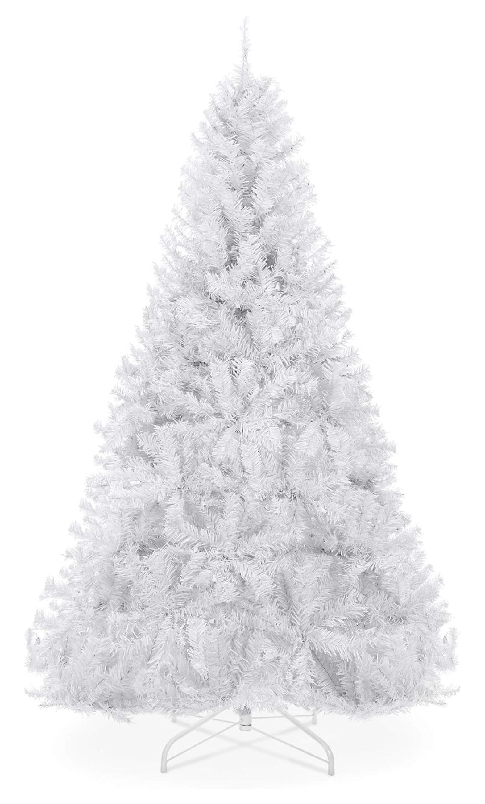 6ft Premium White Hinged Artificial Holiday Christmas Pine Tree for ...