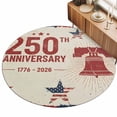 6ft Round Rug 250th Anniversary Area Rugs for Living Room Bedroom ...