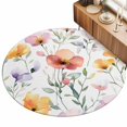 6ft Round Rug Aesthetics Flower Area Rugs for Living Room Bedroom ...