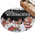 6ft Round Rug Black Christmas Area Rugs for Living Room Bedroom ...