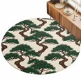 6ft Round Rug Bonsai Tree Area Rugs for Living Room Bedroom Washable ...