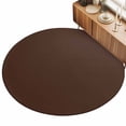 6ft Round Rug Brown Pure Color Area Rugs for Living Room Bedroom ...