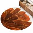 6ft Round Rug Burnt Orange Area Rugs for Living Room Bedroom Washable ...