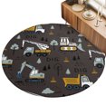 6ft Round Rug Cartoon Tractor Area Rugs for Living Room Bedroom ...