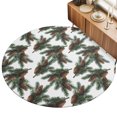 6ft Round Rug Christmas Area Rugs for Living Room Bedroom Washable Non ...