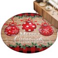6ft Round Rug Christmas Area Rugs for Living Room Bedroom Washable Non ...