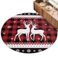 6ft Round Rug Christmas Elk Area Rugs for Living Room Bedroom Washable ...