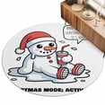 6ft Round Rug Christmas Snowman Area Rugs for Living Room Bedroom ...