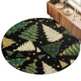 6ft Round Rug Christmas Tree Area Rugs for Living Room Bedroom Washable ...
