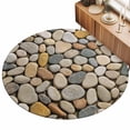 6ft Round Rug Cobblestones Area Rugs for Living Room Bedroom Washable ...