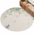 6ft Round Rug Eucalyptus Leaves Area Rugs for Living Room Bedroom ...