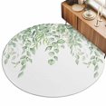 6ft Round Rug Eucalyptus Leaves Area Rugs for Living Room Bedroom ...