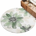 6ft Round Rug Green Sunflower Area Rugs for Living Room Bedroom ...