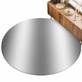 6ft Round Rug Grey White Area Rugs for Living Room Bedroom Washable Non ...