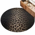 6ft Round Rug Leopard Print Area Rugs for Living Room Bedroom Washable ...
