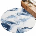 6ft Round Rug Marble Area Rugs for Living Room Bedroom Washable Non ...