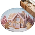 6ft Round Rug Pink Blue Christmas Area Rugs for Living Room Bedroom ...
