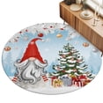 6ft Round Rug Red Blue Gnomes Christmas Area Rugs for Living Room ...