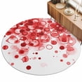 6ft Round Rug Red Gradient Area Rugs for Living Room Bedroom Washable ...