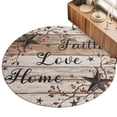 6ft Round Rug Rustic Star Brown Area Rugs for Living Room Bedroom ...