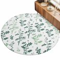 6ft Round Rug Sage Green Botanical Area Rugs for Living Room Bedroom ...