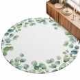 6ft Round Rug Sage Green Eucalyptus Area Rugs for Living Room Bedroom ...