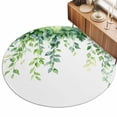 6ft Round Rug Spring Leaves Vines Area Rugs for Living Room Bedroom ...