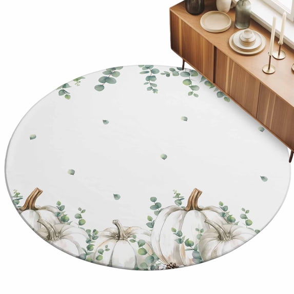 6ft Round Rug Thanksgiving Pumpkins Area Rugs for Living Room Bedroom ...