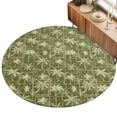 6ft Round Rug Tropical Botanical Area Rugs for Living Room Bedroom ...