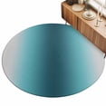 6ft Round Rug Turquoise Grey Ombre Area Rugs for Living Room Bedroom ...